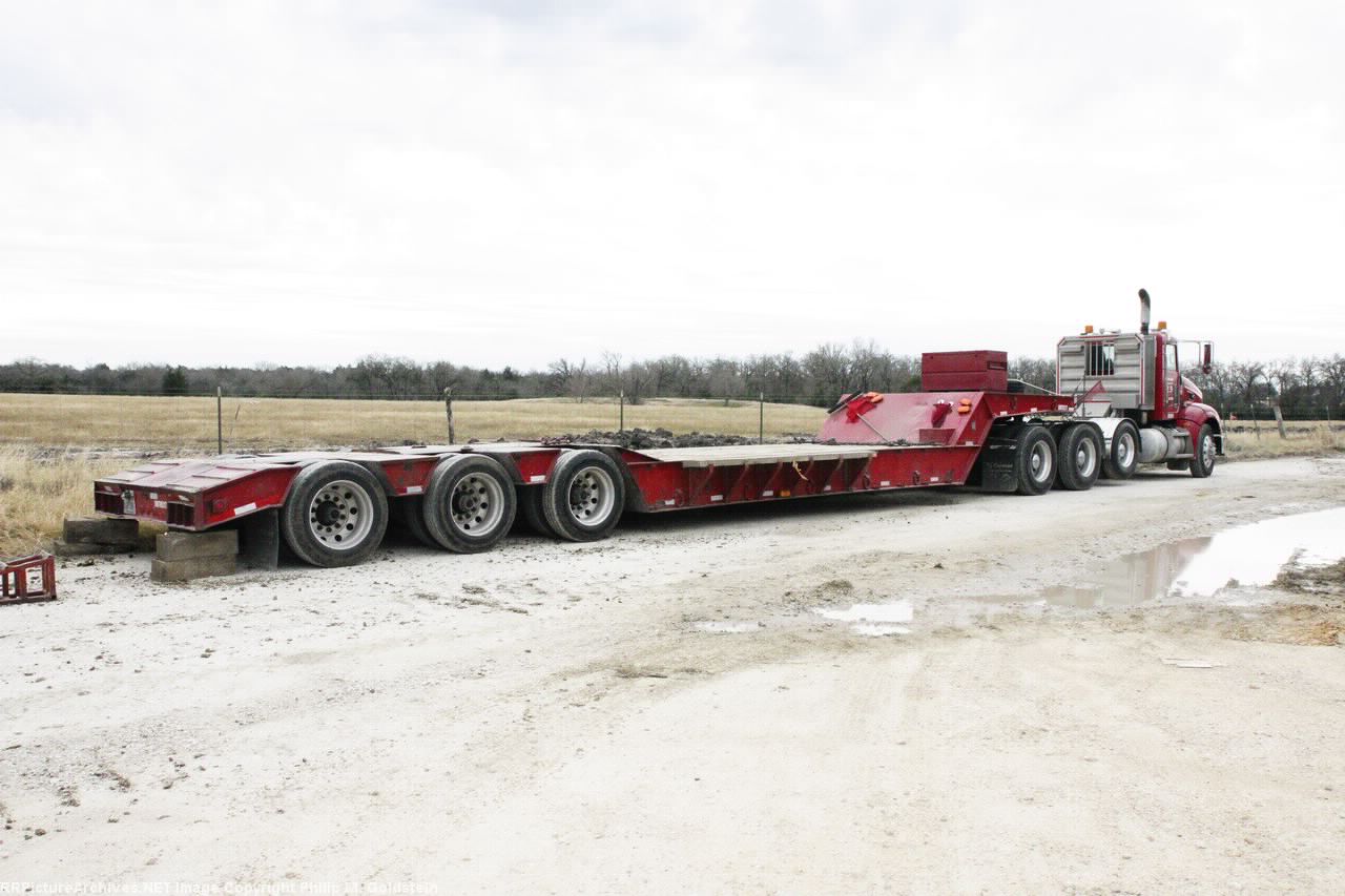 RJ Corman lowboy heavy hauler
