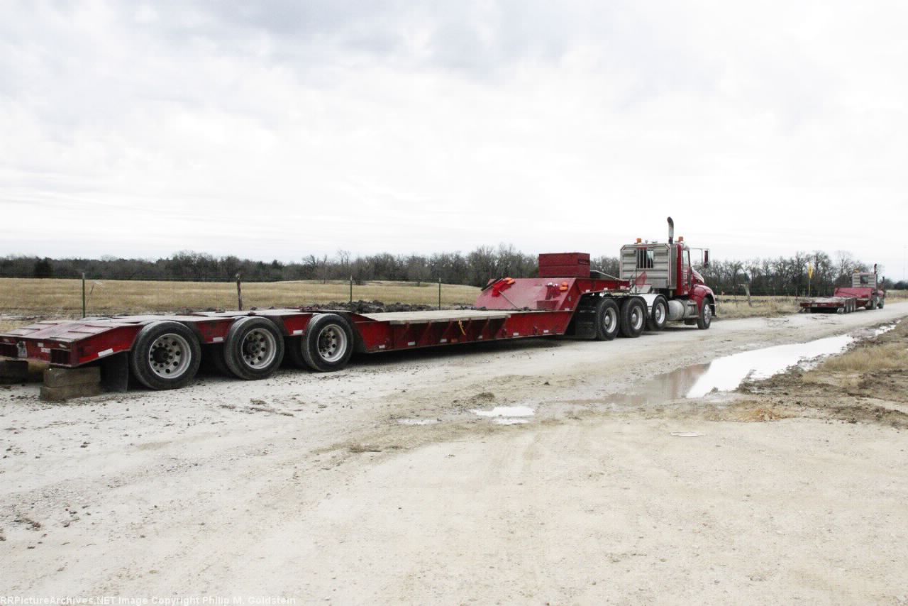 RJ Corman lowboy heavy hauler