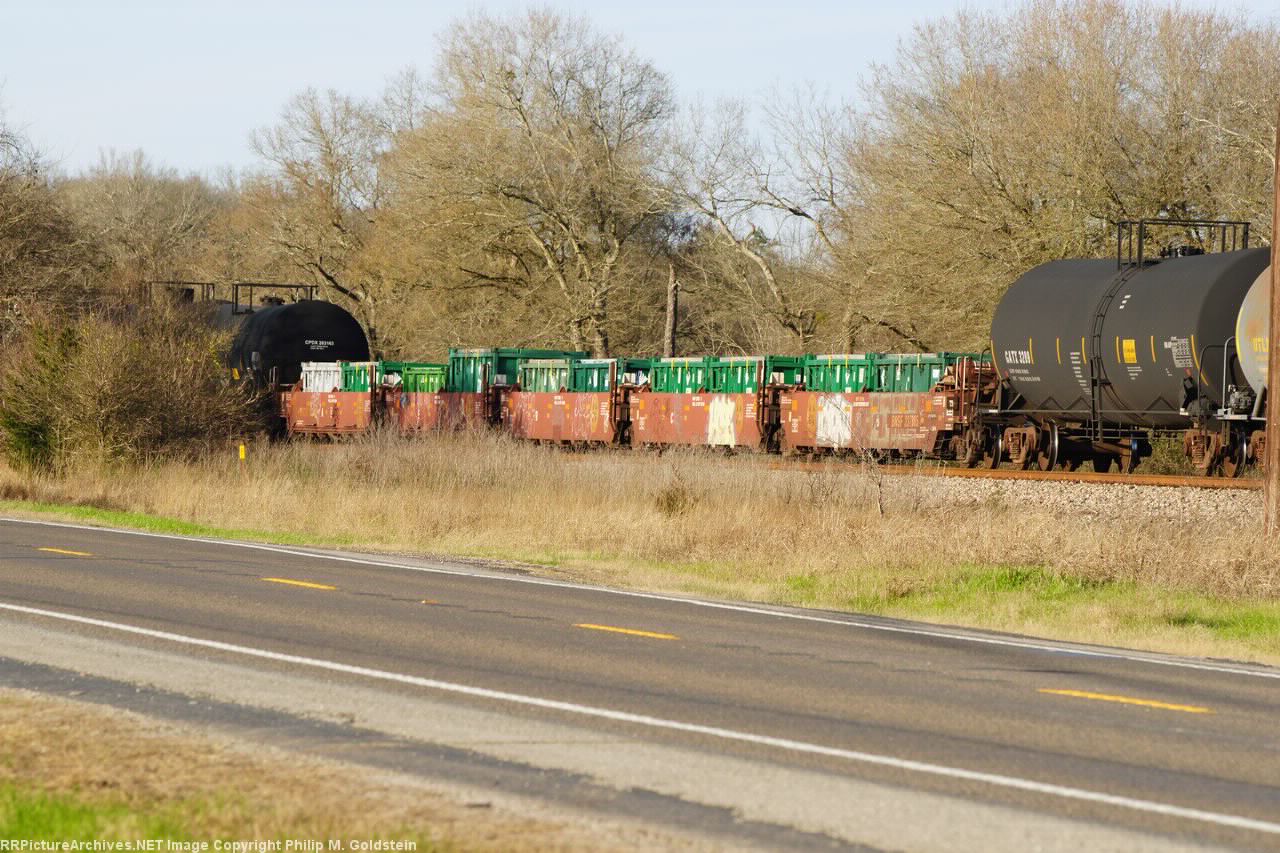 Intermodal waste containers. Not common for this line