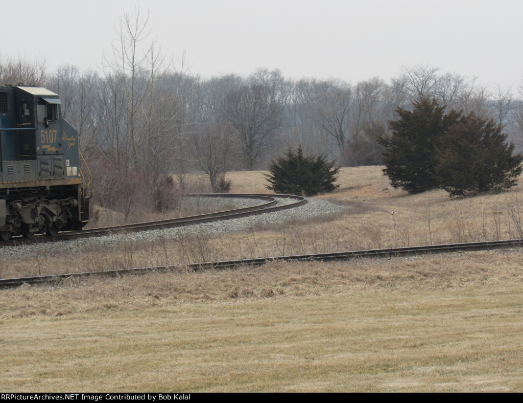 looking west at south leg of wye to mainline
