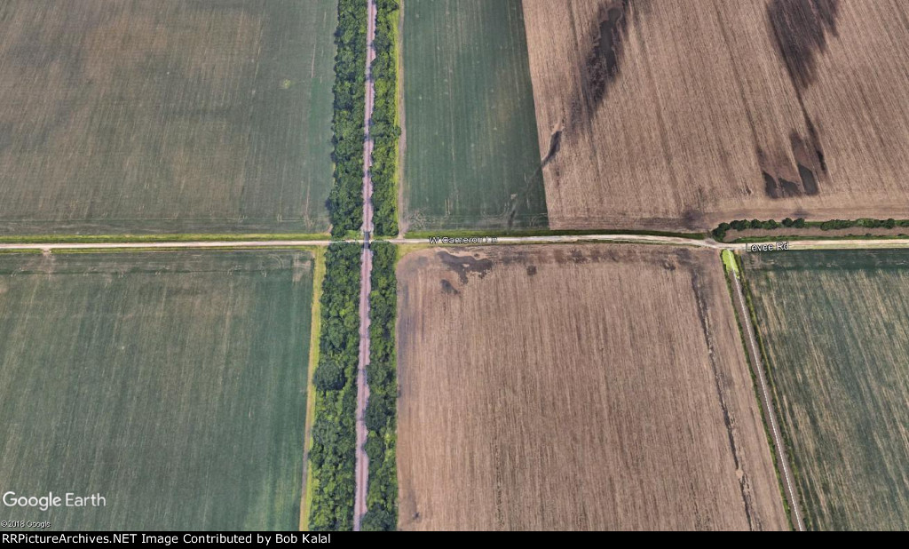 UP Railroad Bridge on Cameron Lane Aerial