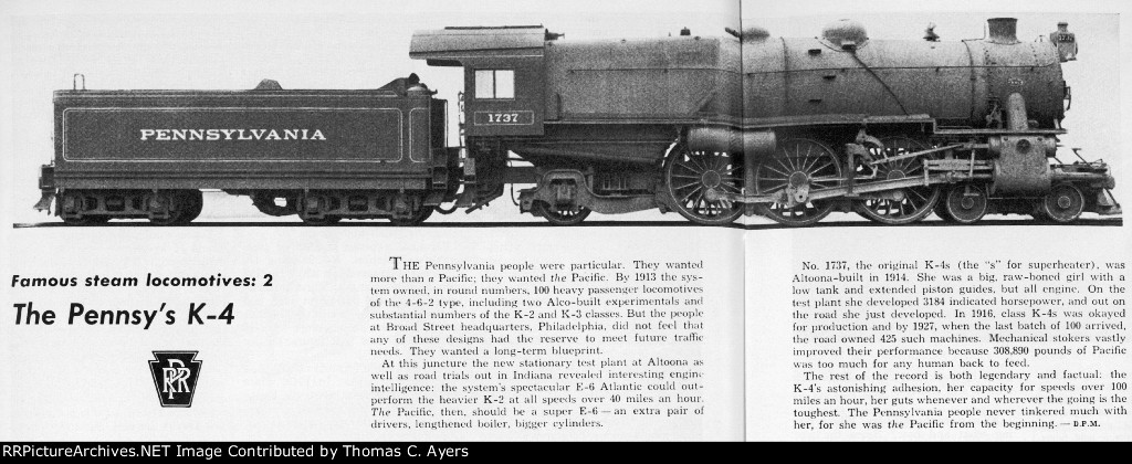 "The Pennsy's K-4," Pages 28-29, 1952
