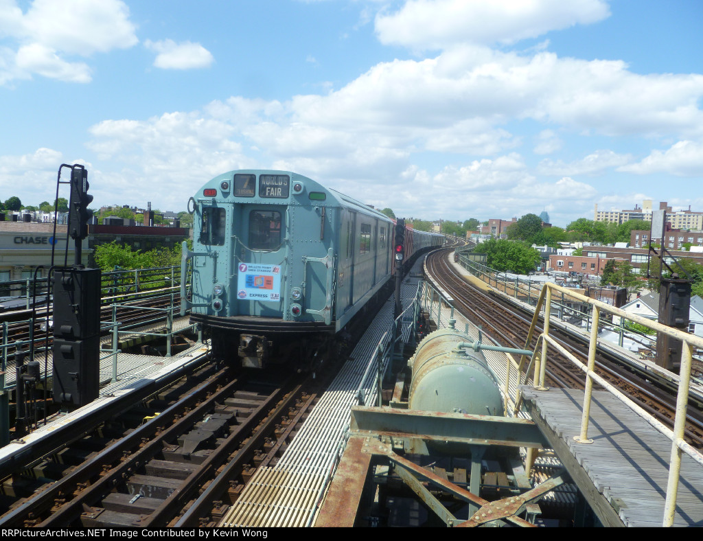World's Fair Single Unit R33 9306 on World's Fair anniversary special ...
