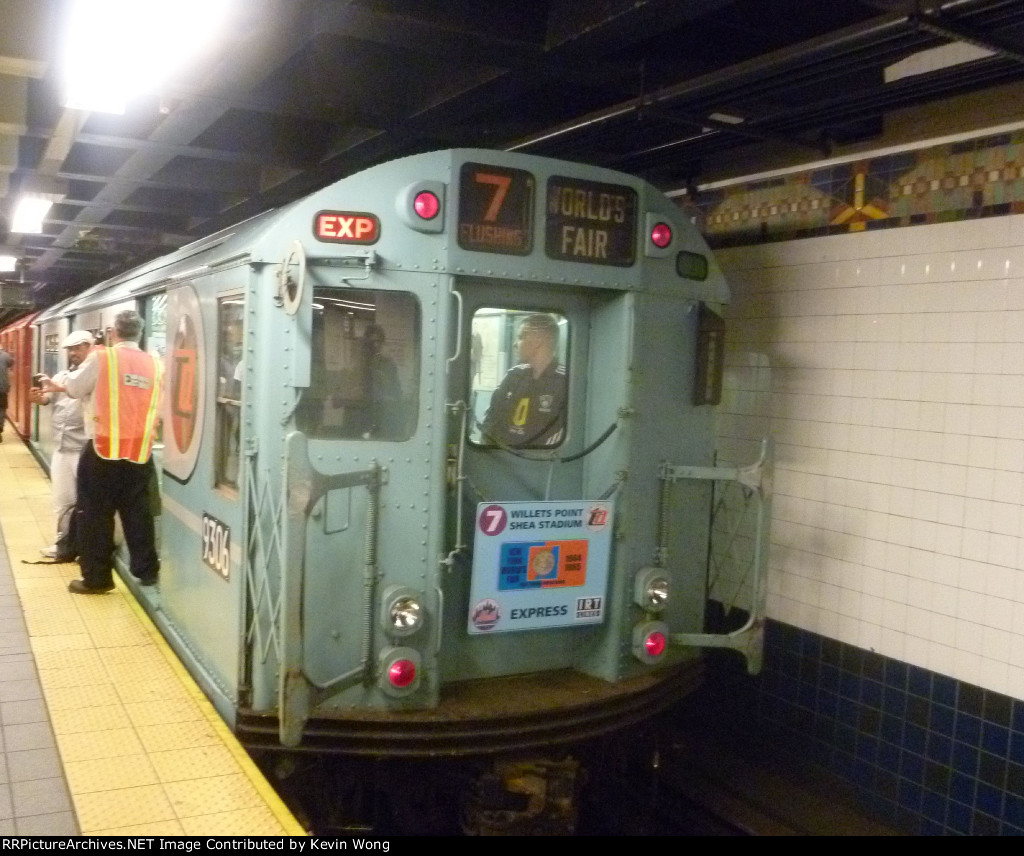 World's Fair Single Unit R33 9306 on World's Fair anniversary special ...