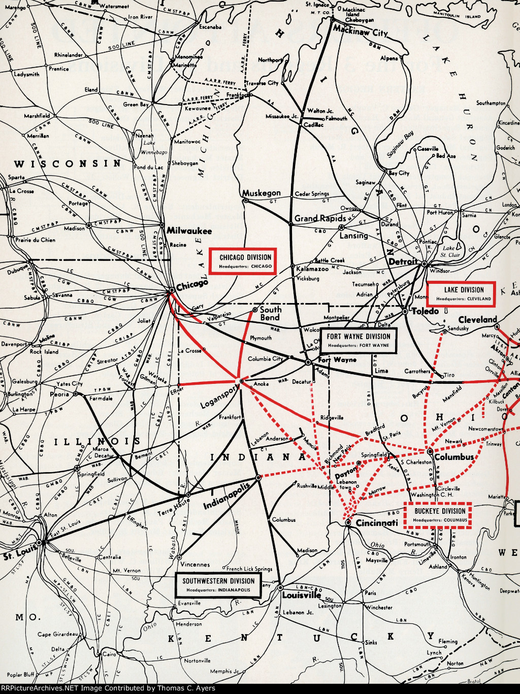 "The 12 Divisions Of The Pennsylvania Railroad," Page 12, 1964