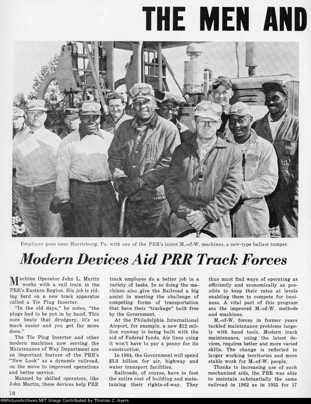 PRR "The Men And The Machines," Page 18, 1964