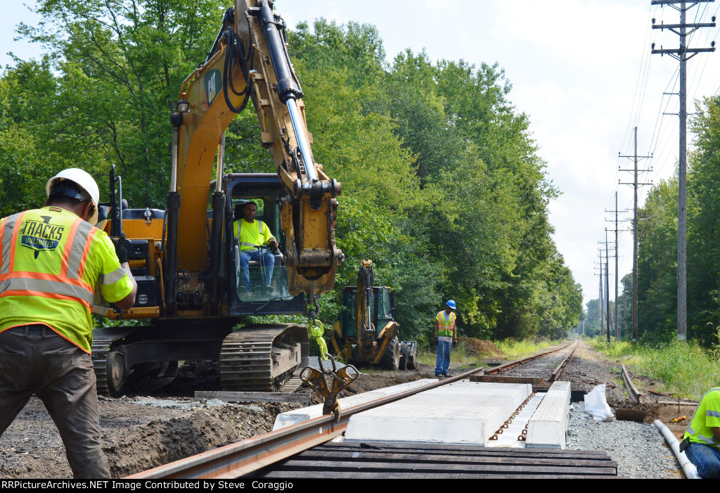 First Rail Almost In Place
