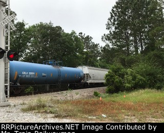 Dull Blue Tank Car