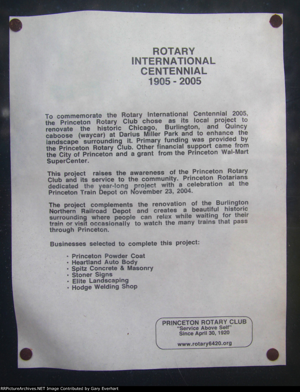 2005 Rotary International Centennial Project