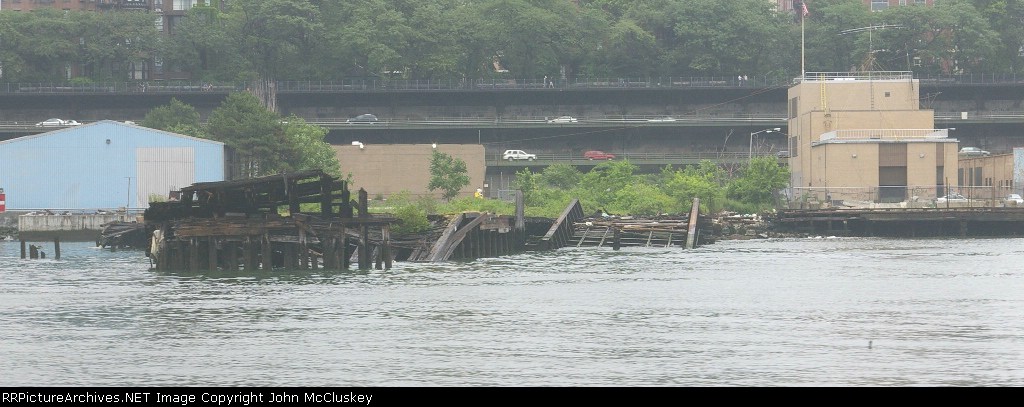 Derelict NYD Fulton Terminal Float bridge