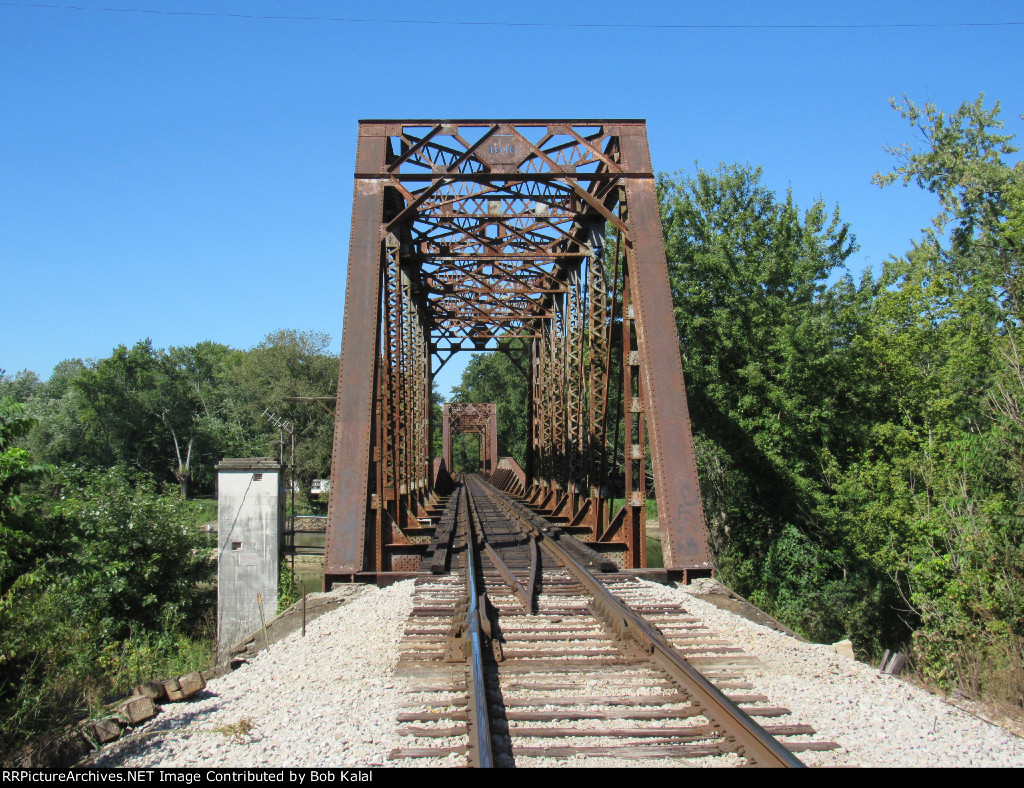 Riverton Indiana IC Railroad, INRD Wabash River Bridge