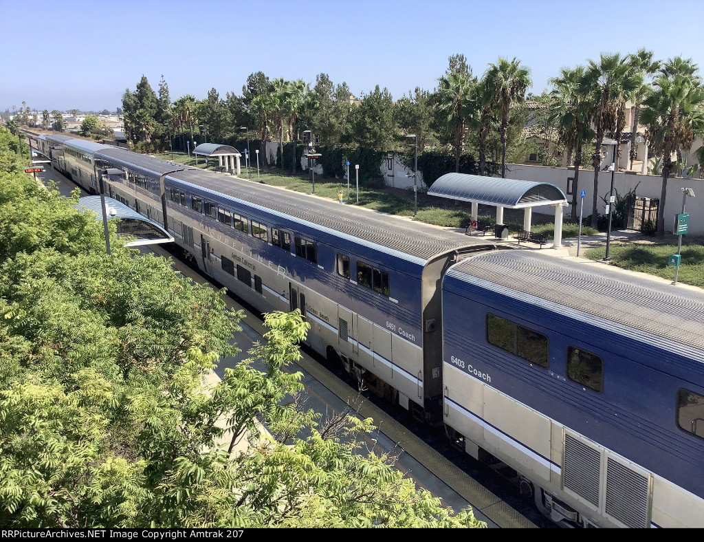Amtrak Surfliner Coach #6451 Passes Buena Park