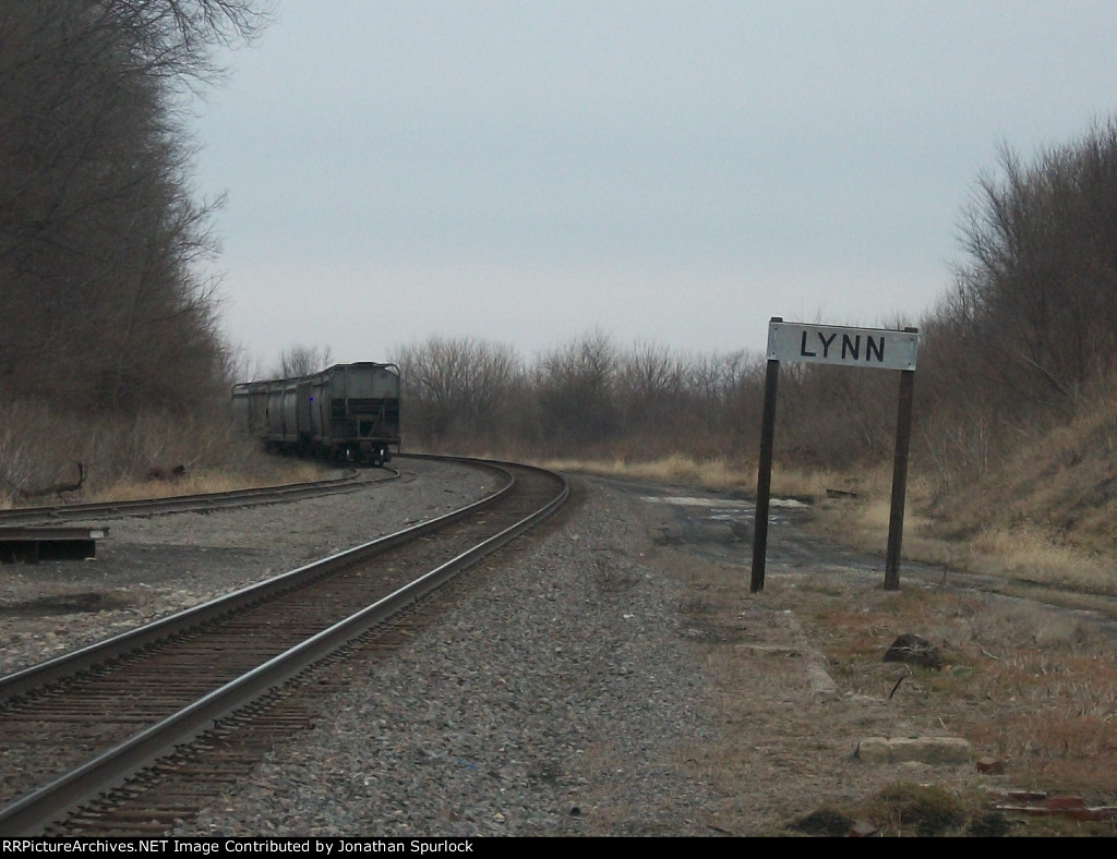 Right of way, looking north