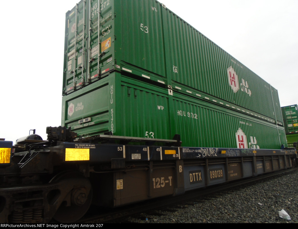 Hub Group Containers #515272 and #517022 Heads West at Dolores Yard