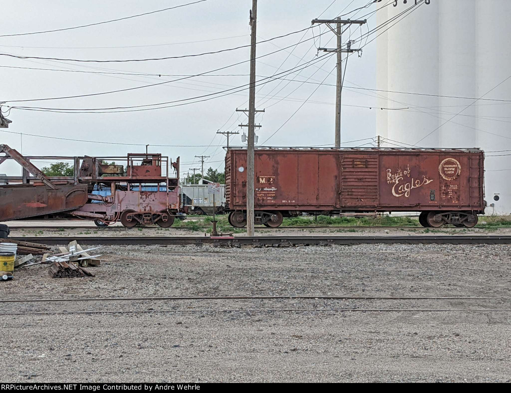 Jordan spreader and an ancient MP boxcar