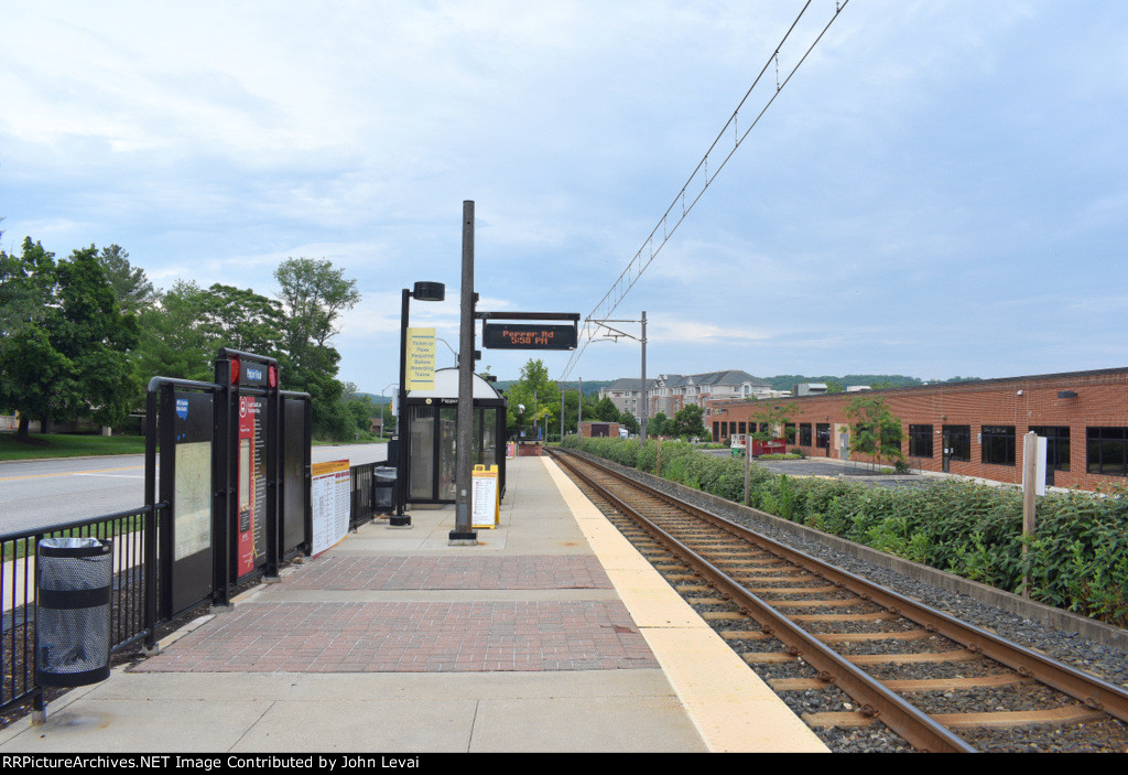 Pepper Rd Station-looking (railroad) north.
