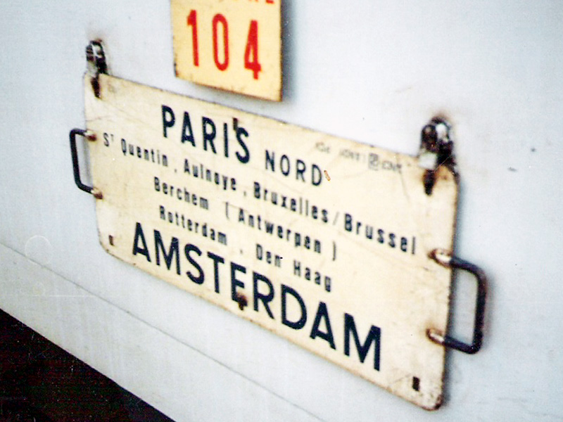 Passenger Car Route/Destination Sign