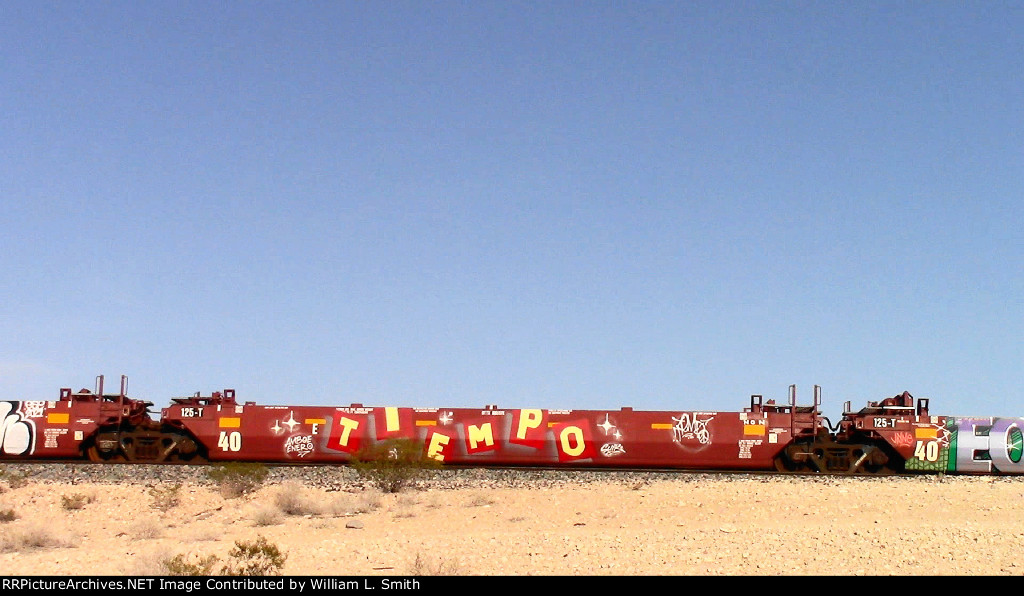 WB Empty Well Car Frt at Erie NV -54