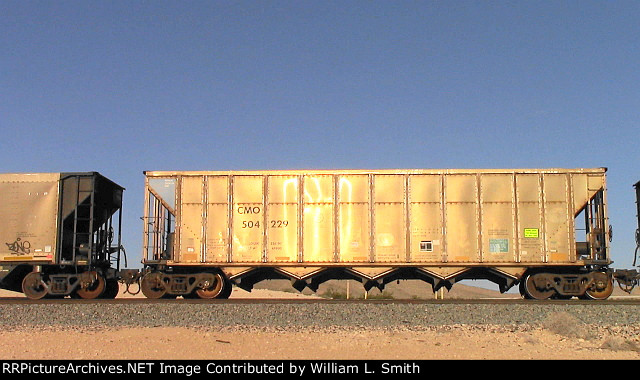 EB Empty Unit Open Hooper car Frt at Erie NV -29