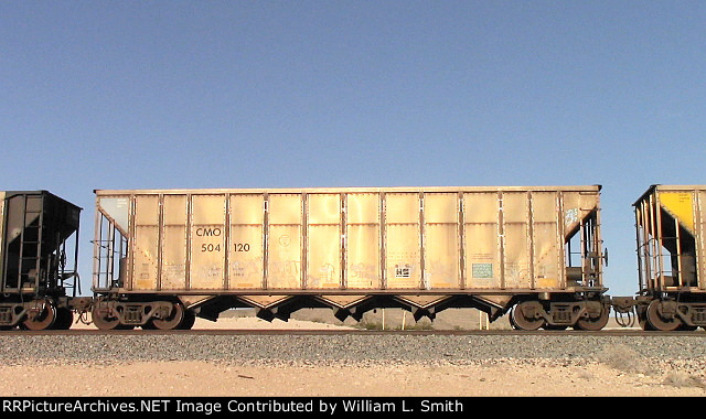 EB Empty Unit Open Hooper car Frt at Erie NV -74
