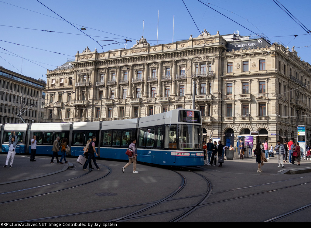 Bombardier Flexity tram at Paradeplatz
