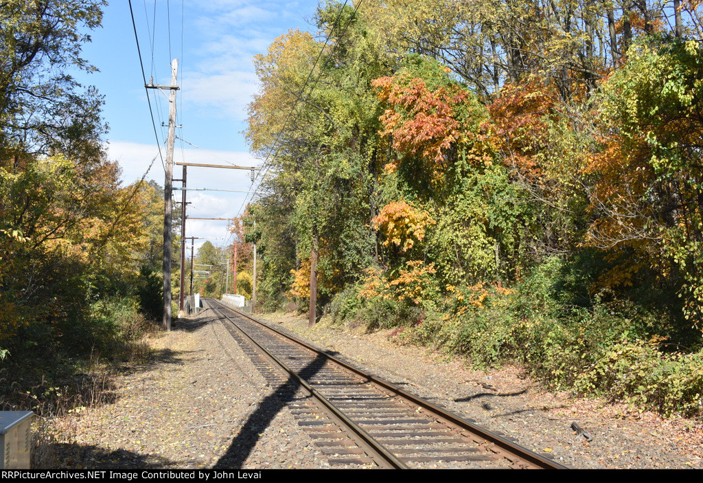 Looking west from Basking Ridge Station