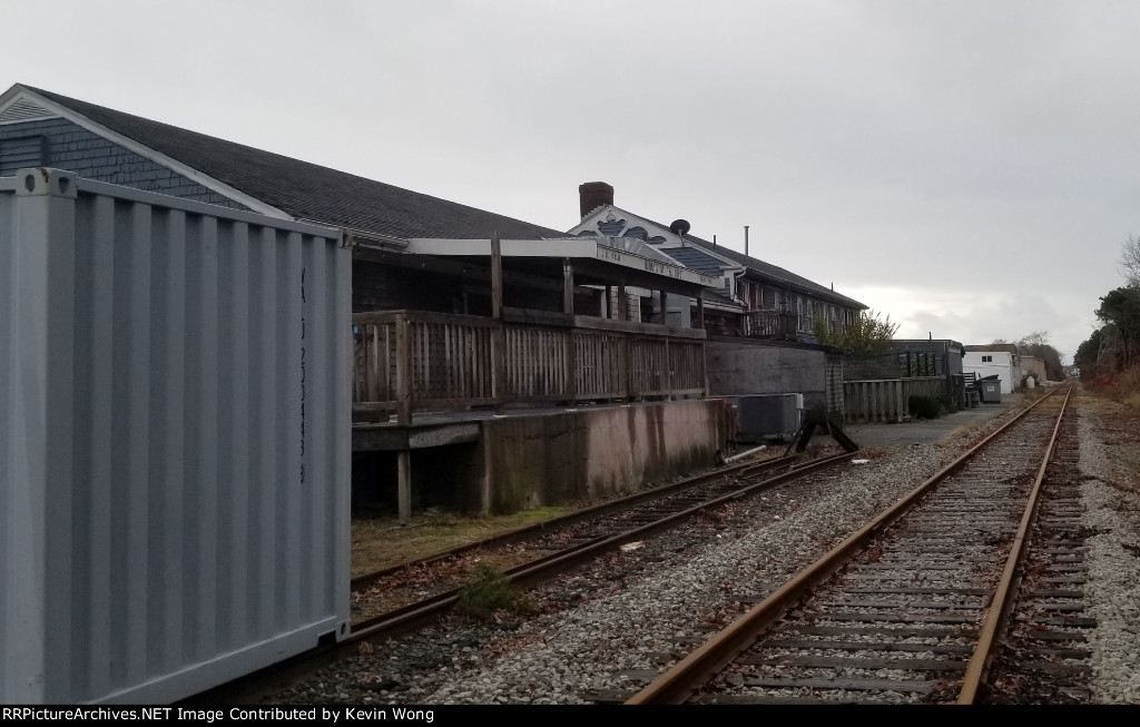 Hyannis freight station with freight platform and siding