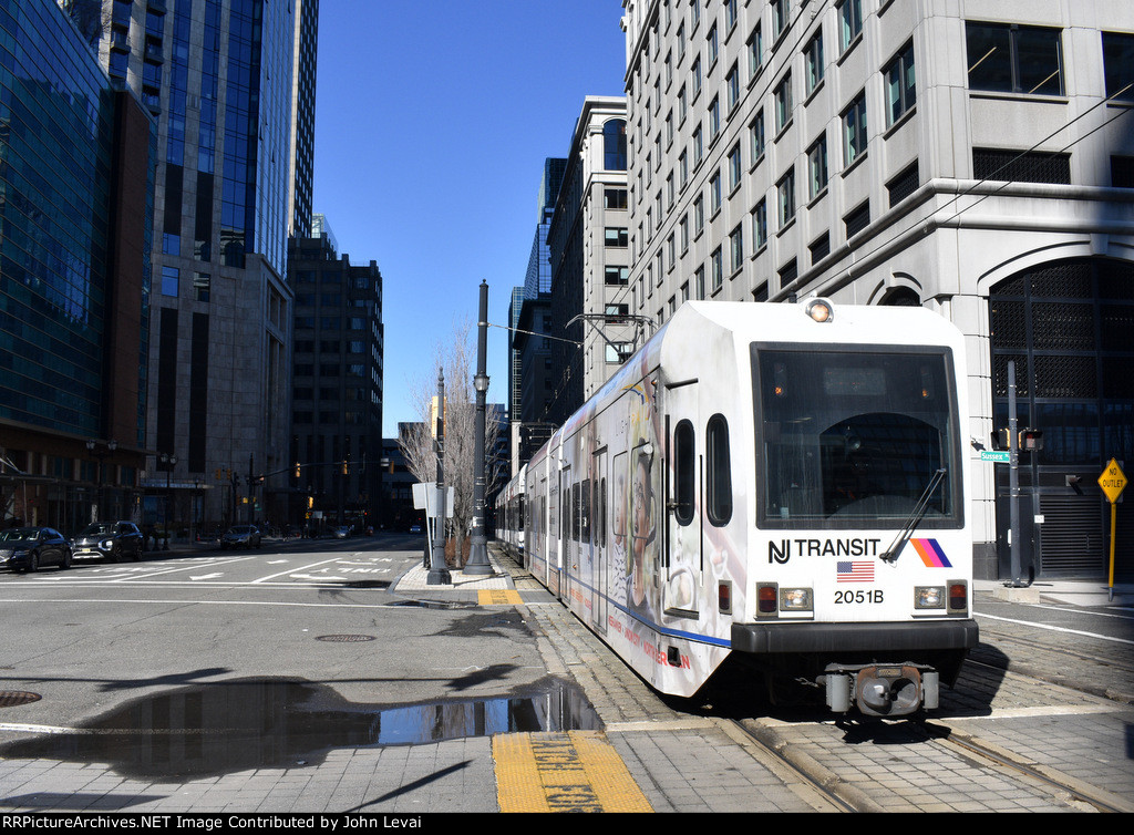 Southbound being led by Car # 2051B crossing Sussex Street. The street ...