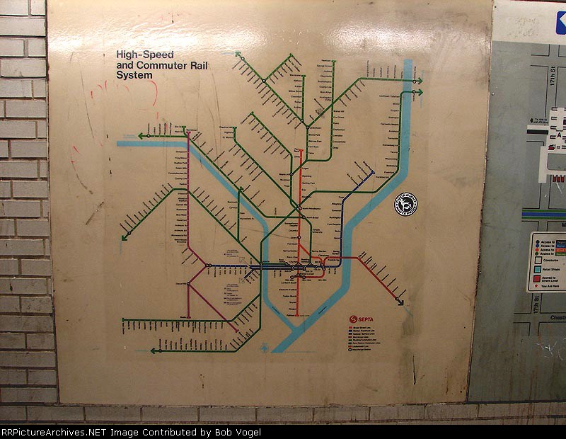 vintage SEPTA map