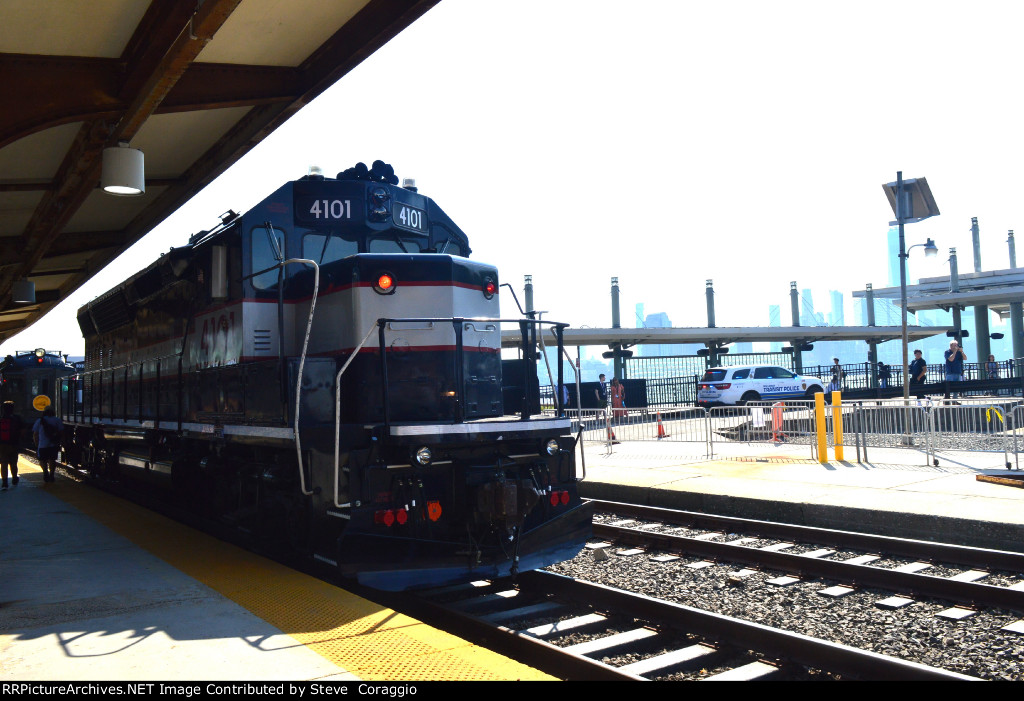 Front/Cab to Long Hood shot of NJT 4101