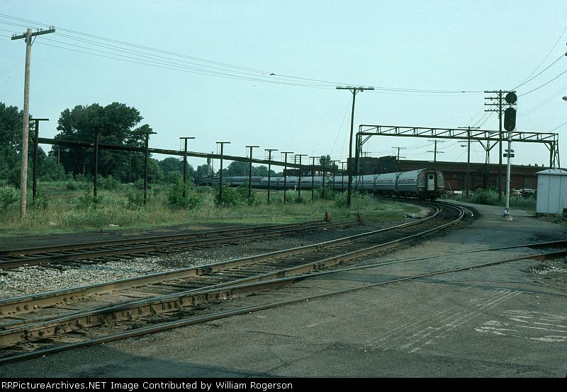 Northbound Amtrak Train No. 60, the "Montrealer", departs the Station