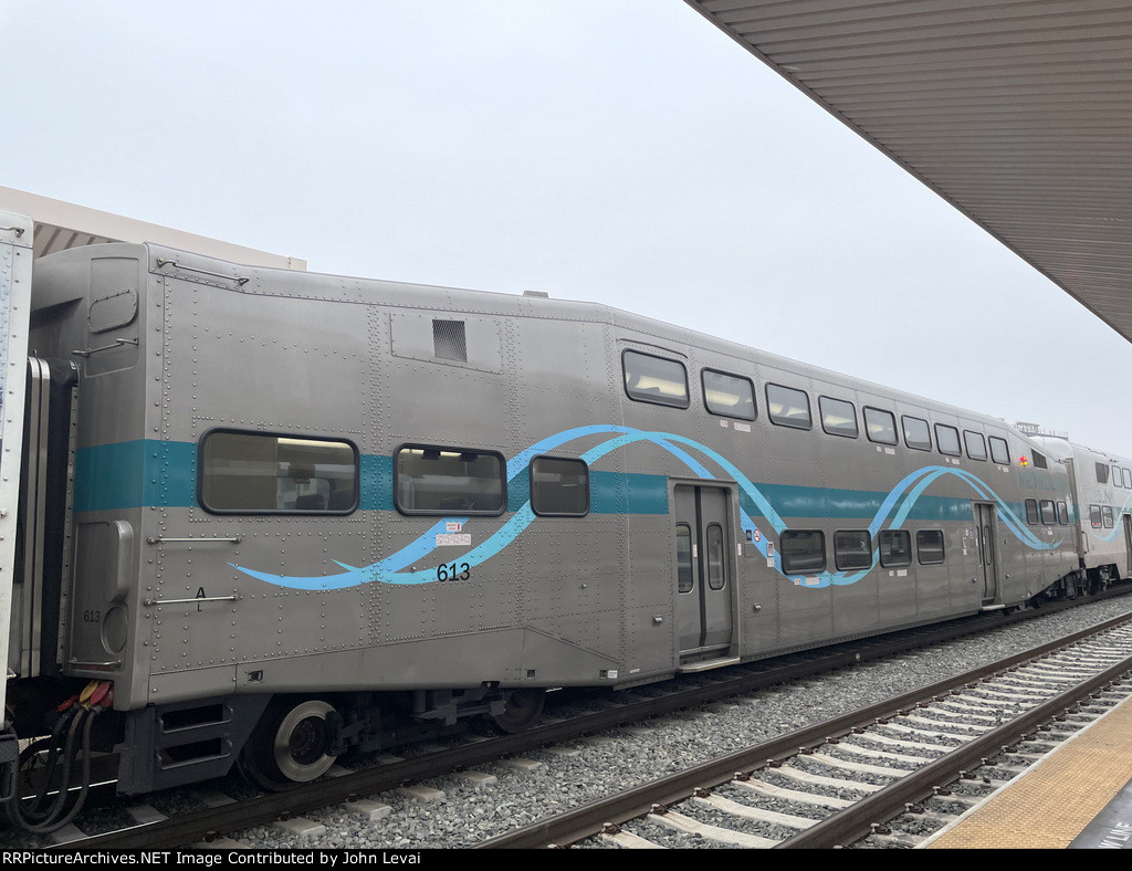 Metrolink Bombardier Bilevel Car # 613 in the current paint scheme