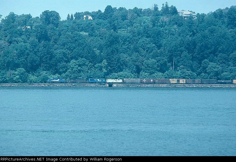 Southbound Conrail Mixed Freight Train on the "River Line"