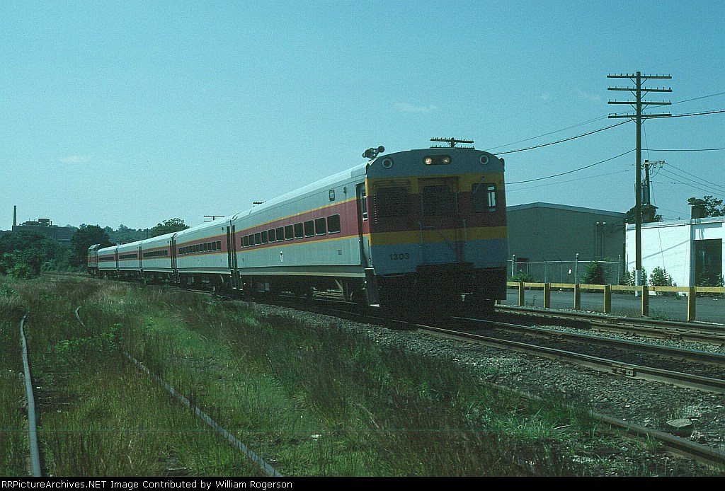 Eastbound Massachusetts Bay Transportation Authority (MBTA) Push-Pull ...