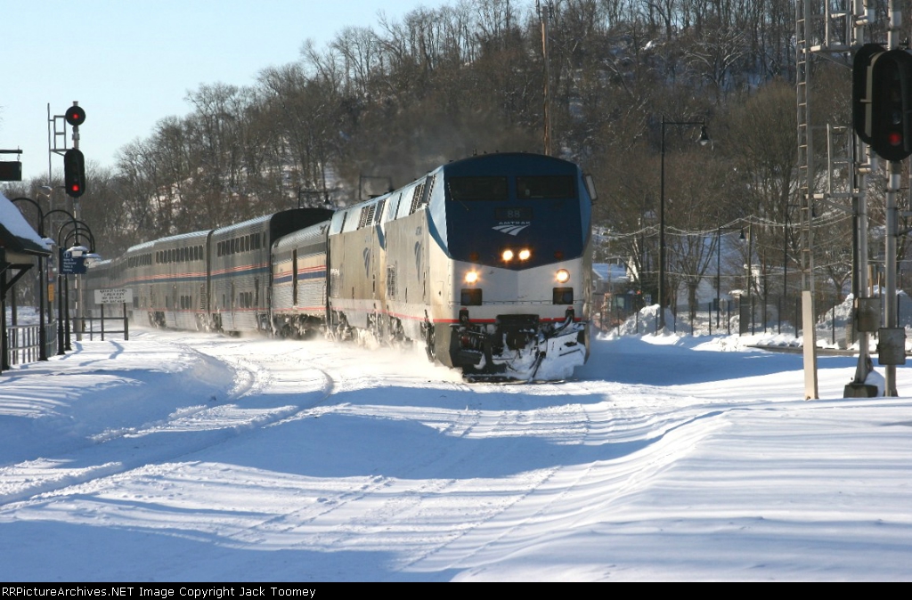 Eastbound Capitol Limited after the blizzard of December 19th