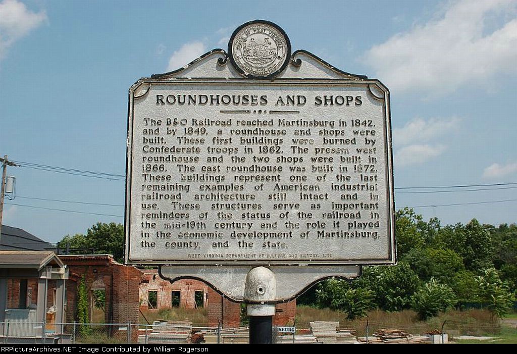 Baltimore and Ohio Railroad Roundhouse and Shops Sign