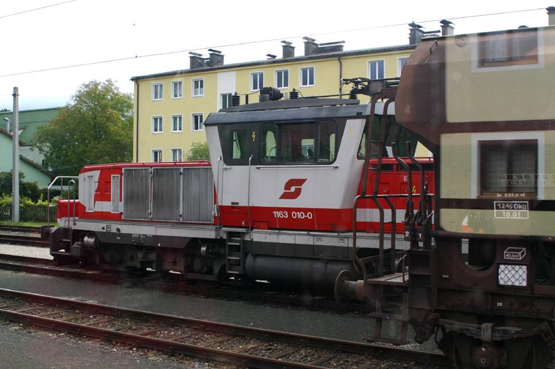 OBB Freight Locomotive along Westbound Tracks
