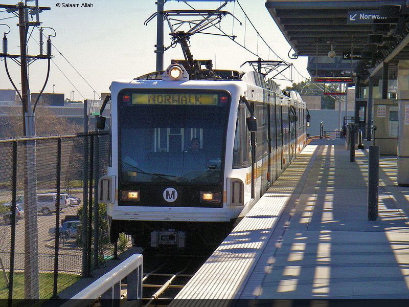 LACMTA Green Line light rail transit system Los Angeles County Ca