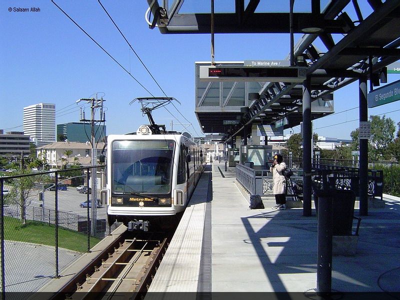 LACMTA Green Line light rail transit system Los Angeles County Ca