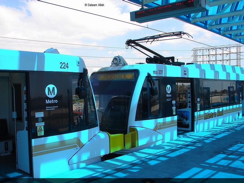 LACMTA Green Line light rail transit system Los Angeles County Ca