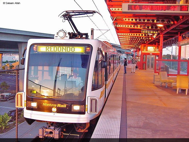 LACMTA Green Line light rail transit system Los Angeles County Ca