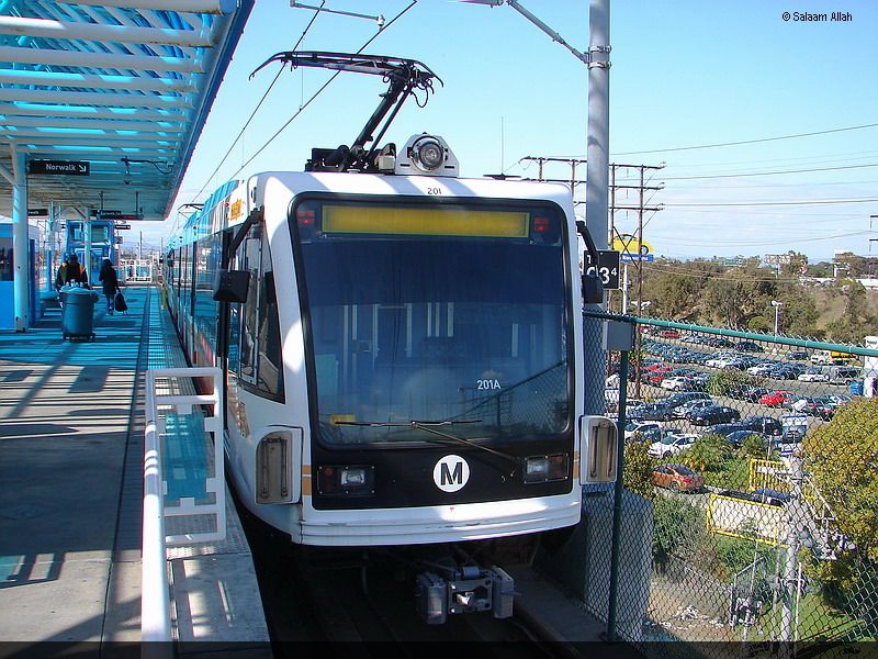 LACMTA Green Line light rail transit system Los Angeles County Ca