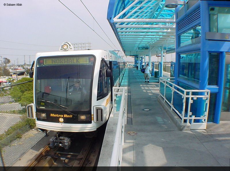 LACMTA Green Line light rail transit system Los Angeles County Ca