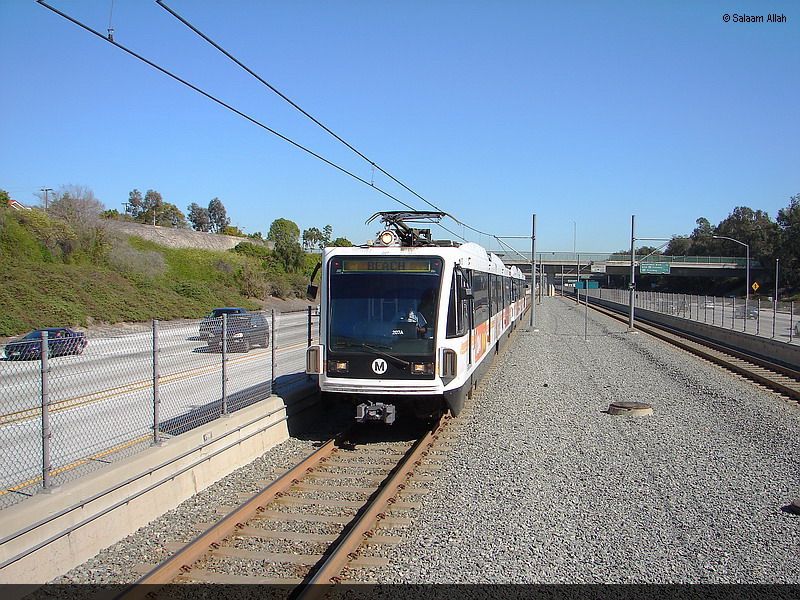 LACMTA Green Line light rail transit system Los Angeles County Ca