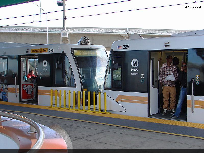 LACMTA Green Line light rail transit system Los Angeles County Ca