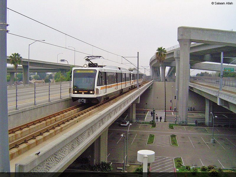 LACMTA Green Line light rail transit system Los Angeles County Ca