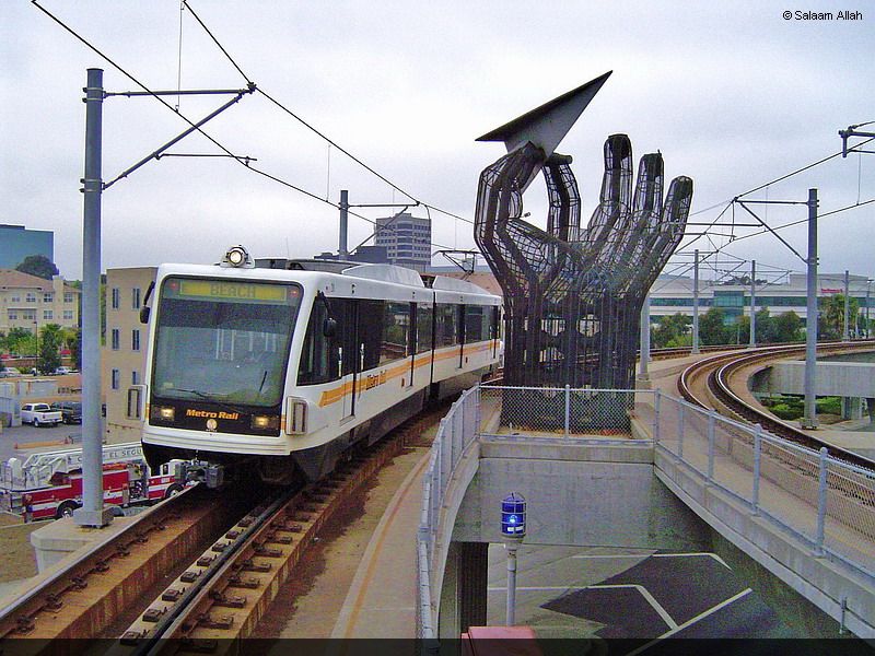 LACMTA Green Line light rail transit system Los Angeles County Ca