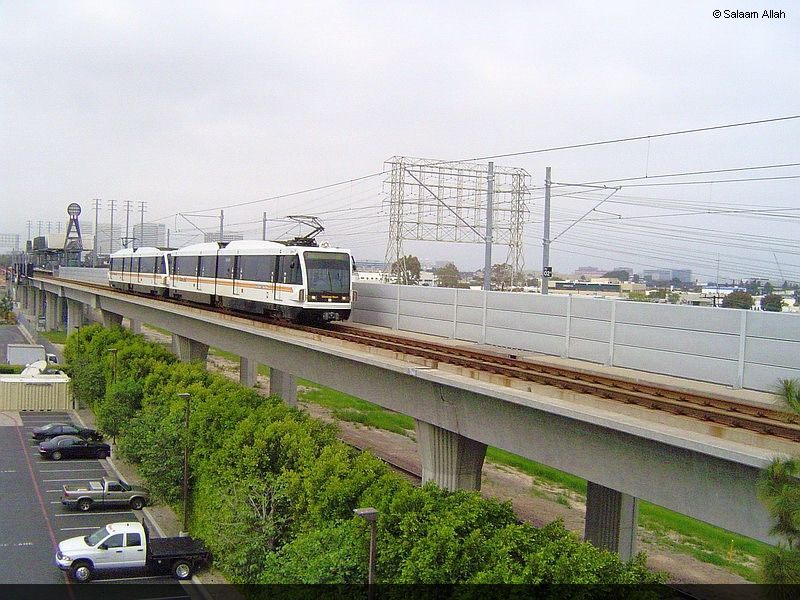 LACMTA Green Line light rail transit system Los Angeles County Ca