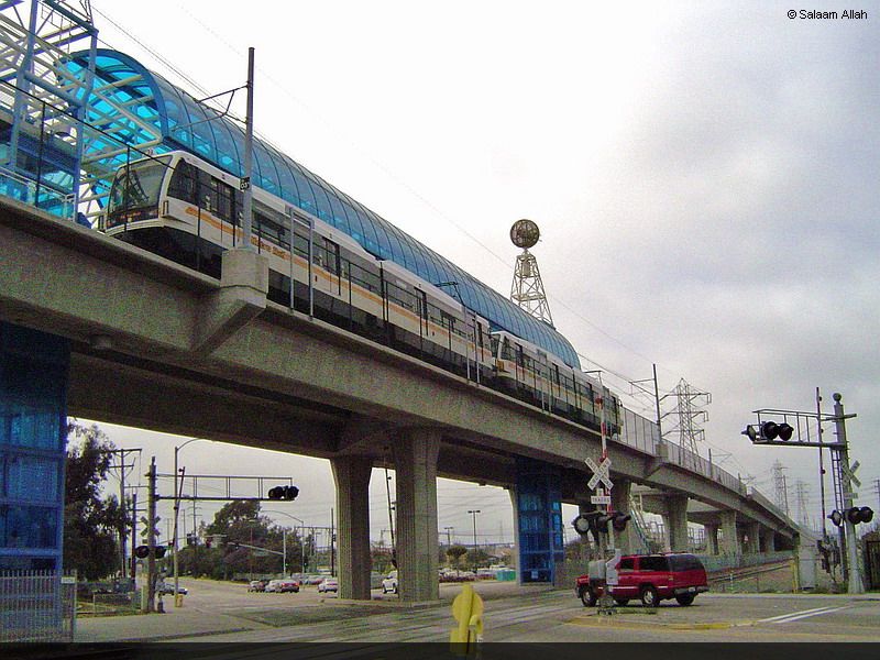 LACMTA Green Line light rail transit system Los Angeles County Ca
