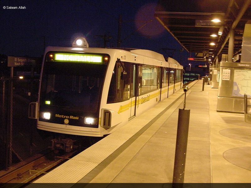 LACMTA Green Line light rail transit system Los Angeles County Ca